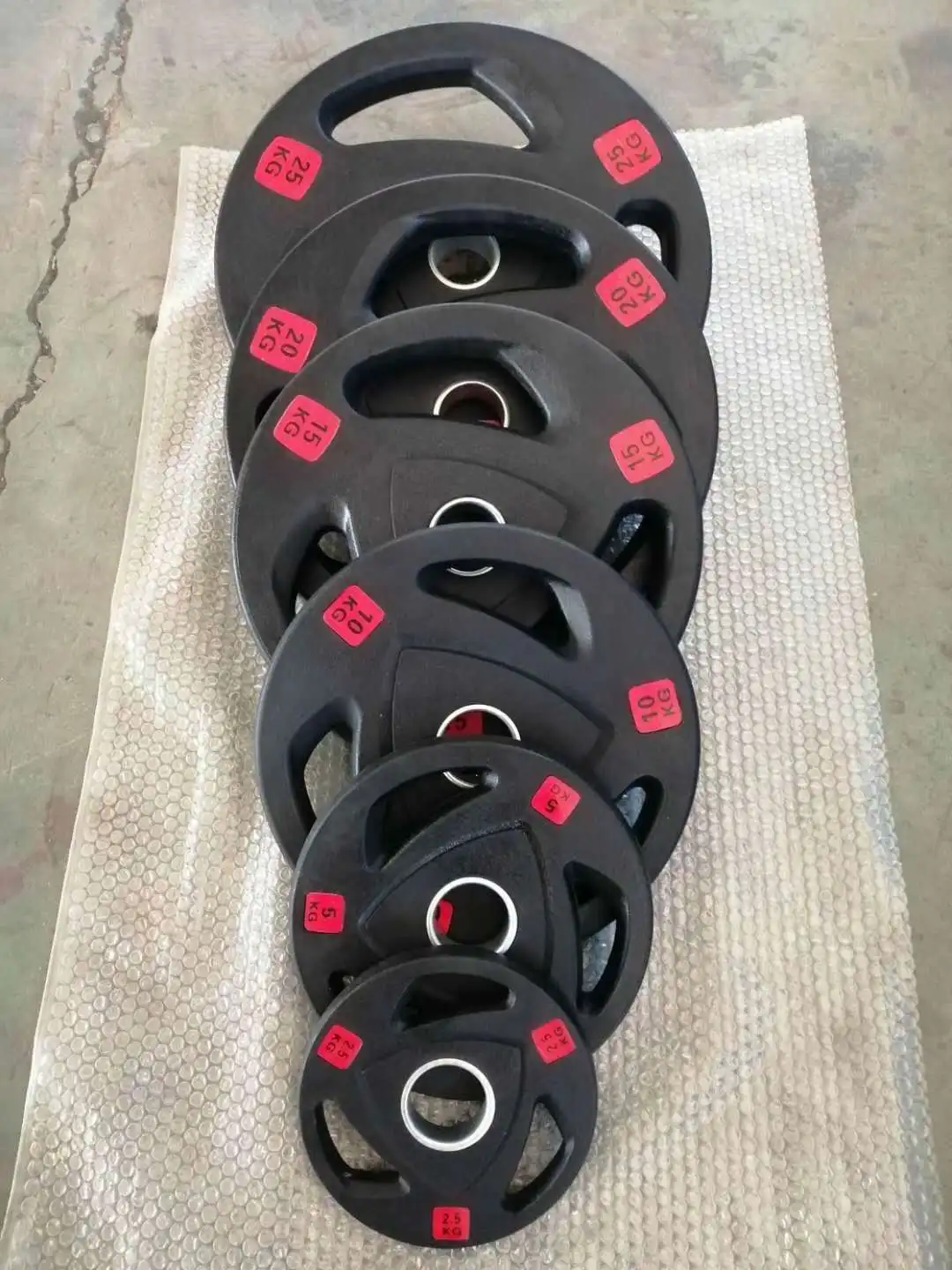 Rubber Coated Cast Iron Dumbbell Set for Strength Training