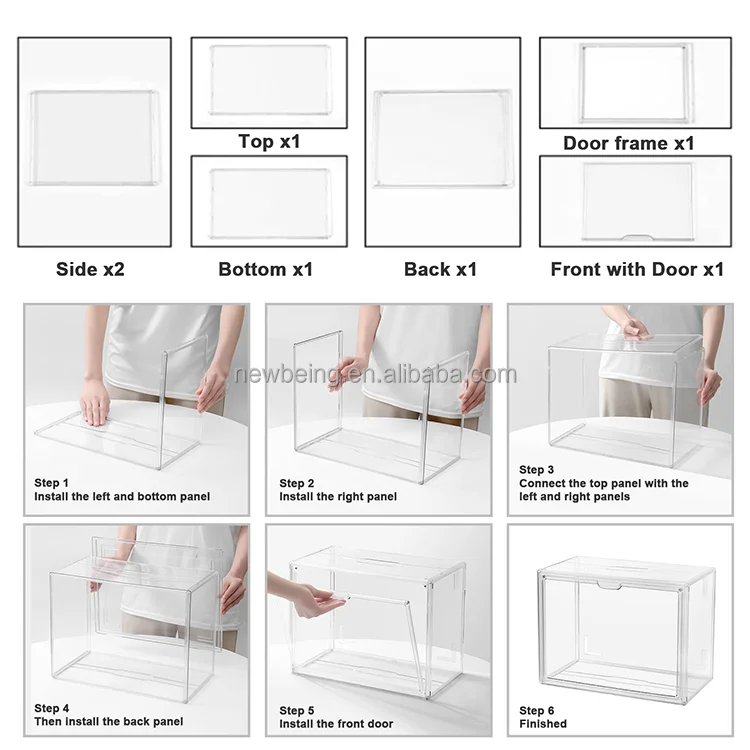Acrylic Handbag Display Box - Clear, Magnetic, Customizable
