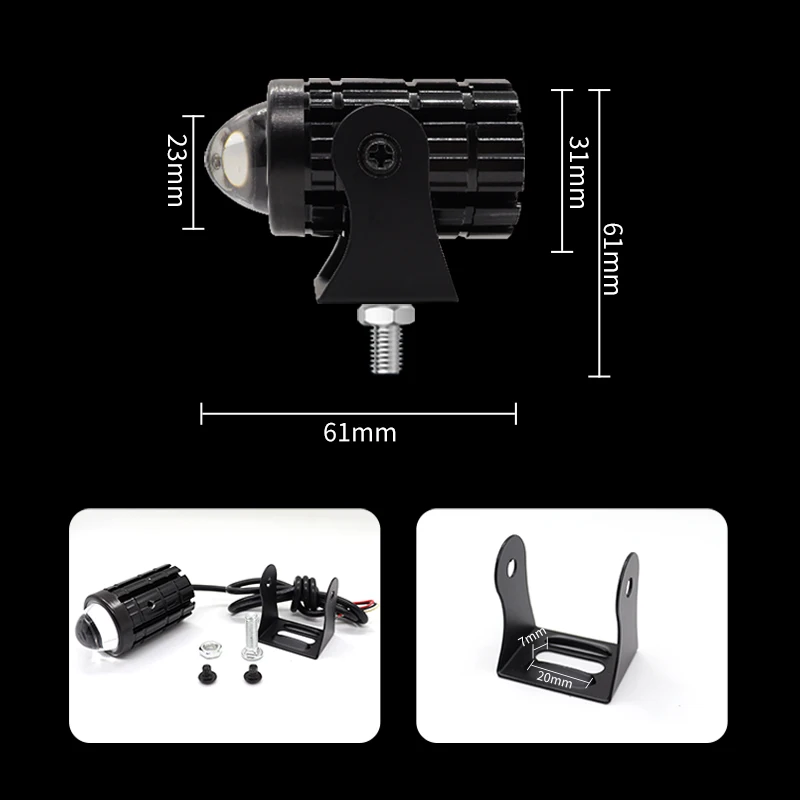Spotlight Motorcycle - Upgrade with Mini Projector Lights