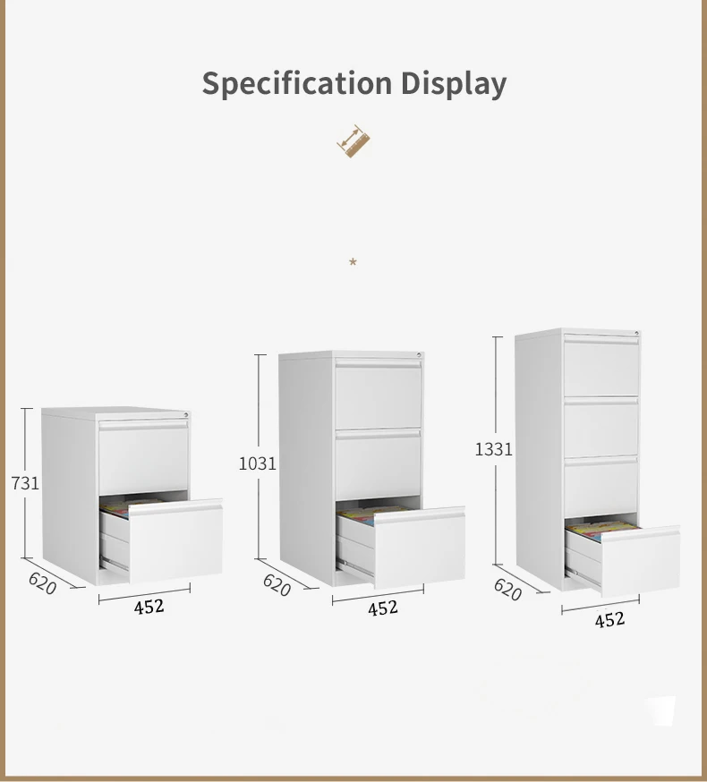 Modern Vertical Metal Armoire Drawers Office Furniture Storage Kitchen ...