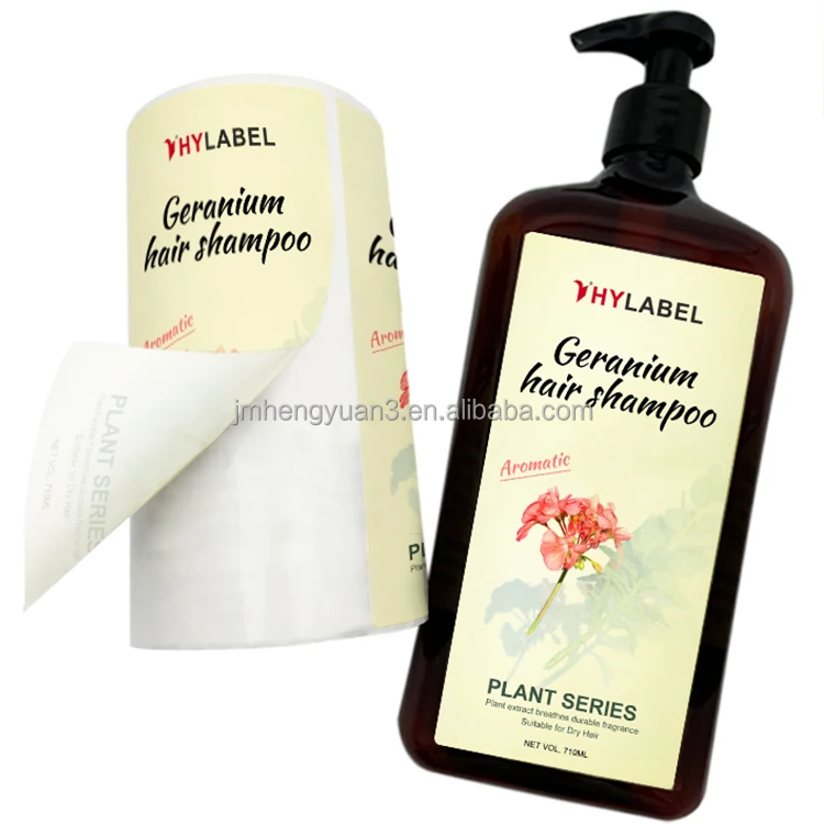 Gloss Clear Pe Film Shampoo Bottle Sticker Packaging Label Printing ...