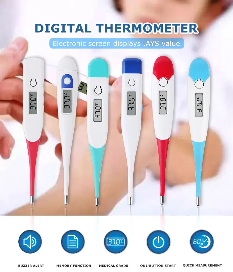 Digital Thermometer Baby Hospital Armpit Thermometric Home Use Medical ...