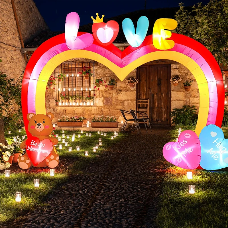 12 Ft Valentines Day Outdoor Decorations,Romantic Heart Shaped ...