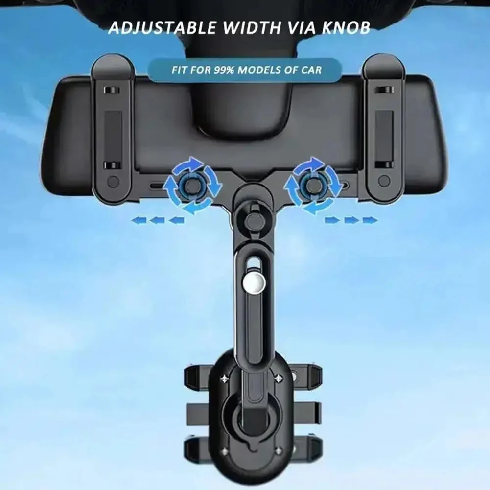 Support Stand Car Rearview Mirror Mount HUD Rotatable Retractable Car ...