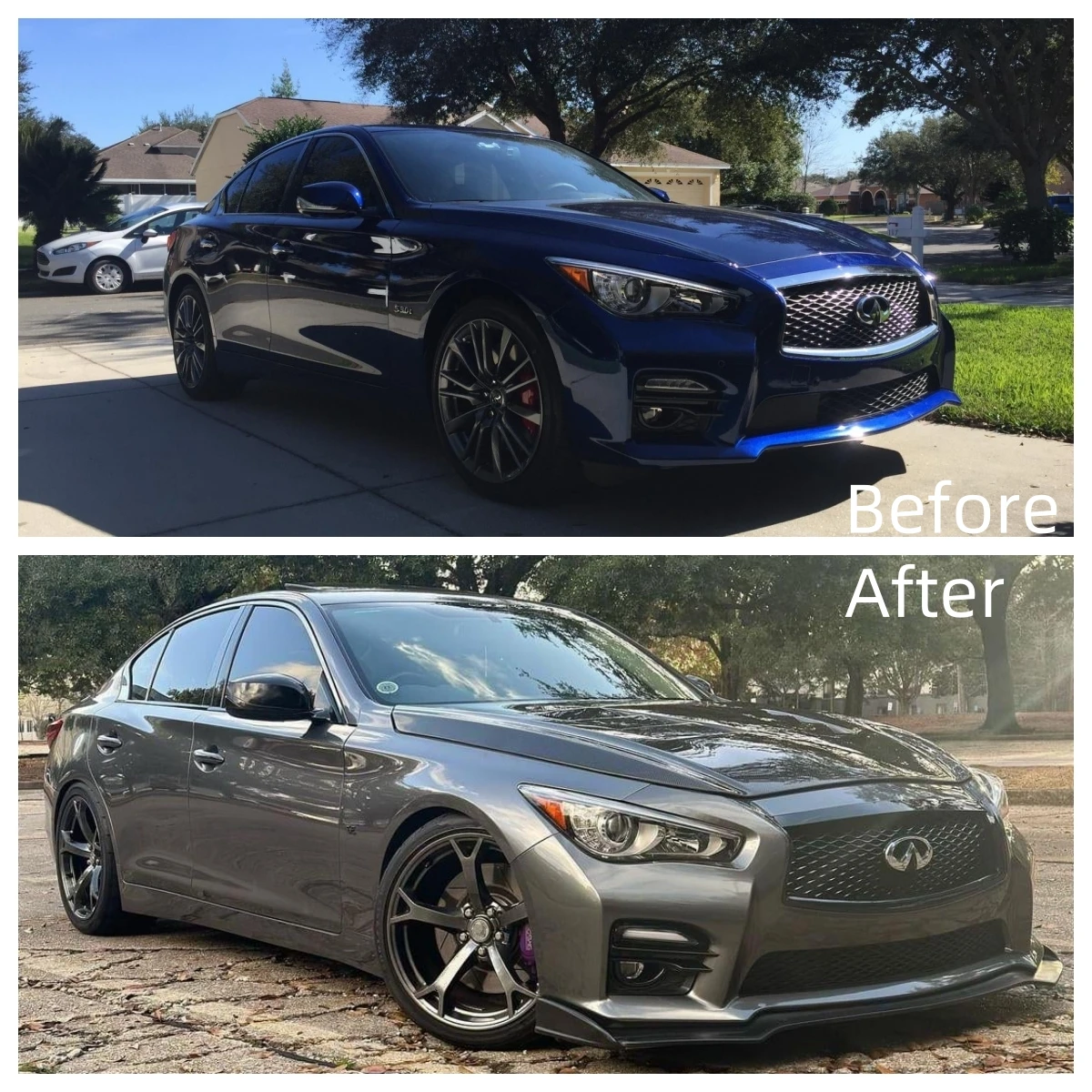 Triple Chrome Gloss Silver Forged Wheels for Nissan 300z