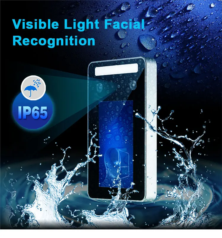 Ip65 Waterproof Android Biometrics Dynamic Face Recognition