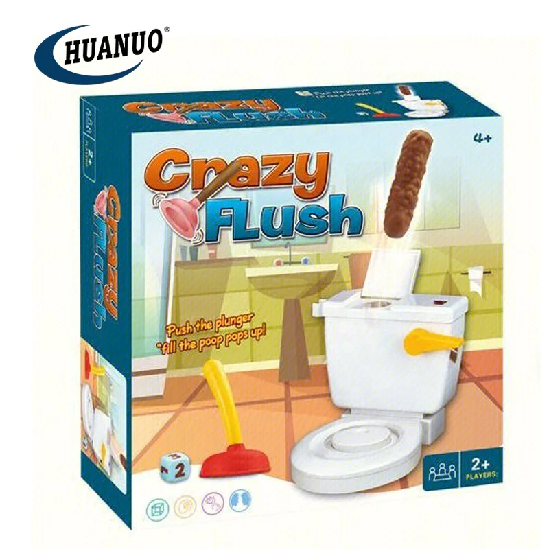 Connect 4 Flushin' Frenzy Kids Game - Toilet Plunger Poop Catching ...