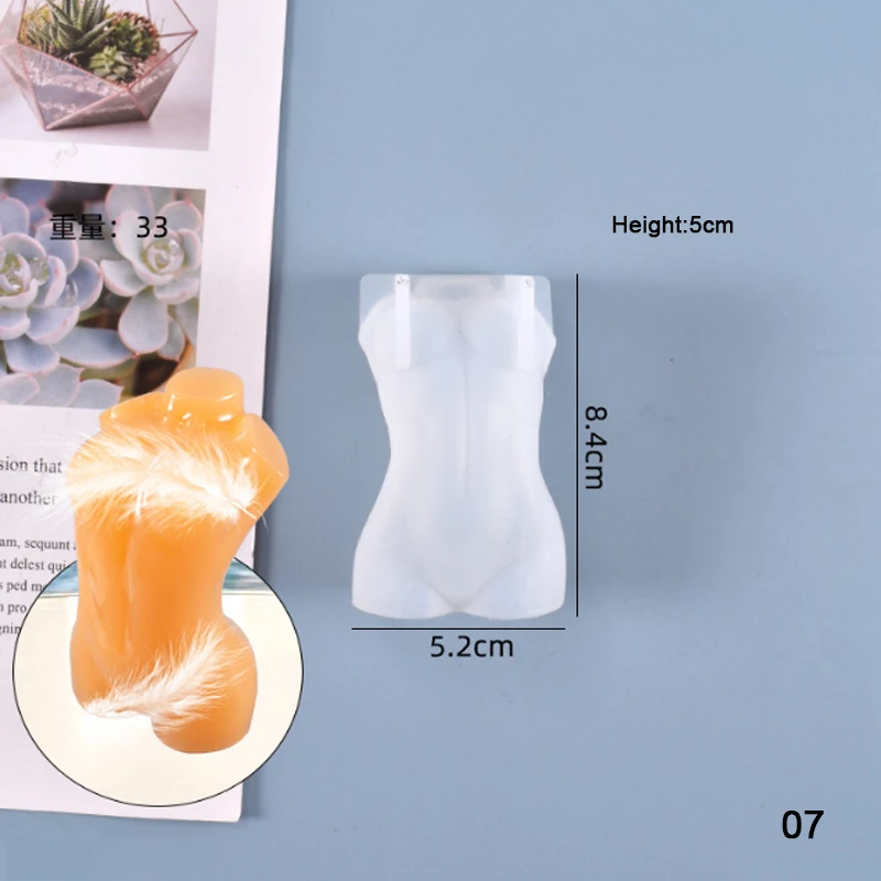 Flexible Silicone Candle Mold - Female Body Goddess Torso