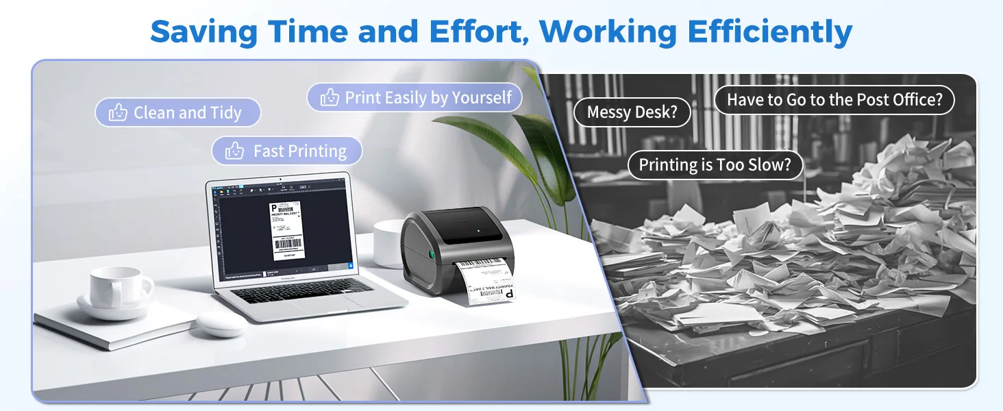 D520-BT Thermal Barcode Printer 4x6 Shipping Label Printer for Small ...