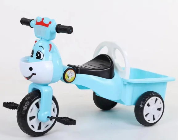 Children's Tricycle With Rear Bucket Large Carriage Baby Bicycle Double ...