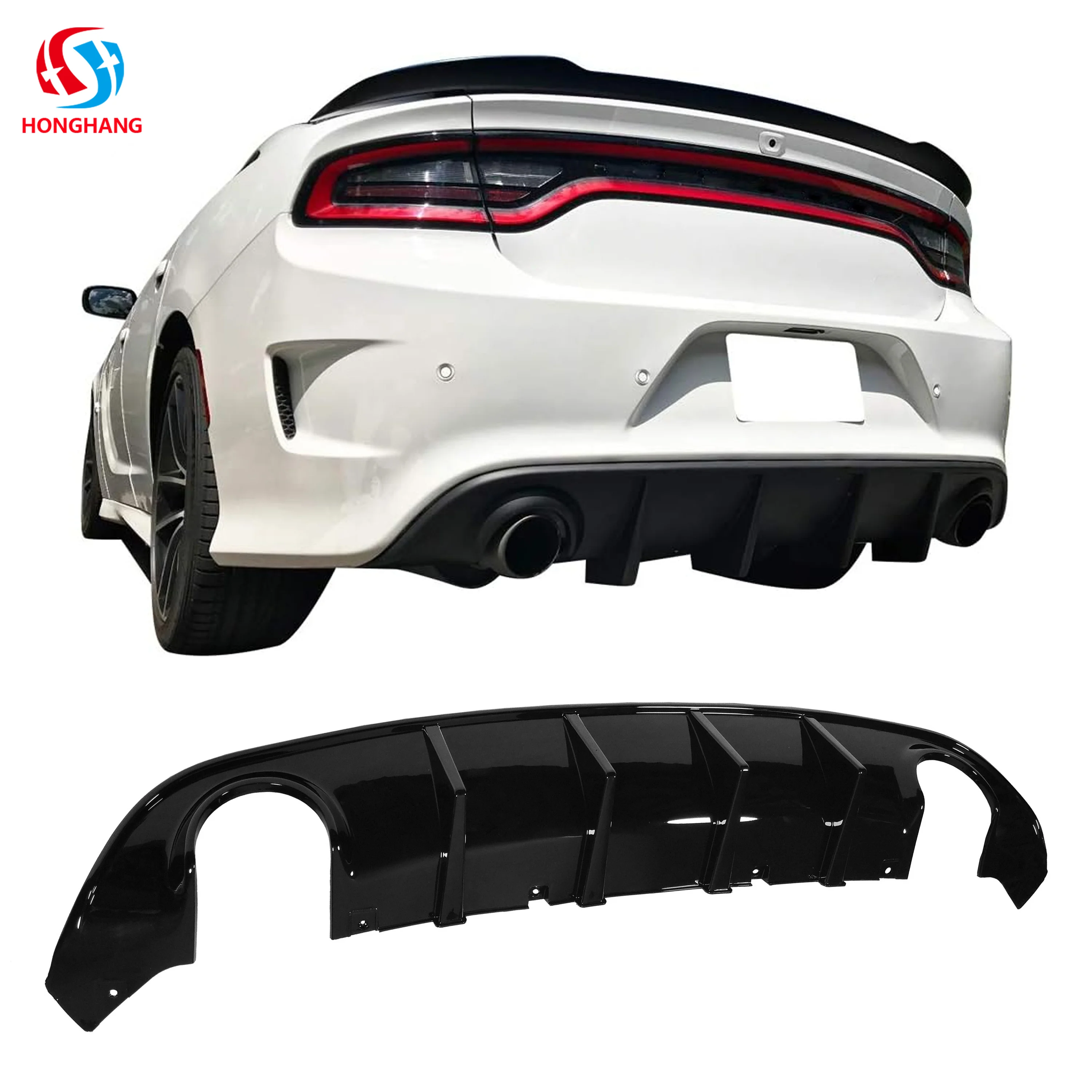 Modified Car Bodykit Plastic Carbon Fiber Rear Bumper Diffuser Lip for ...