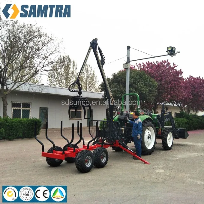 Wood Timber Log Loading Trailer,Grapple Trailer - Buy Atv Wood Trailer ...