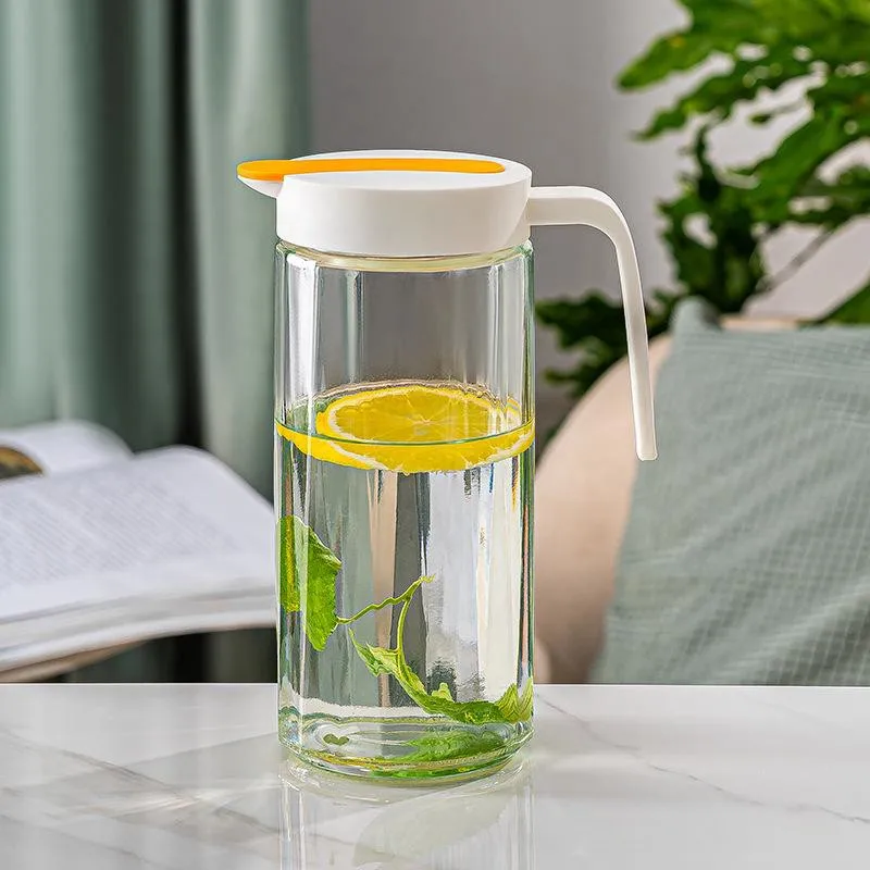 32oz 1Liter Round Glass Water Juice Jug With 4pcs Glass Cup Glass ...