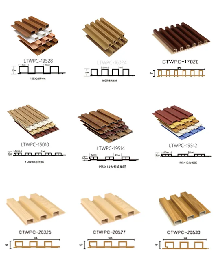 Longtime Solar Shading Facade And Partition Wpc Wall Cladding Wpc Wall Panel For Decoration ...