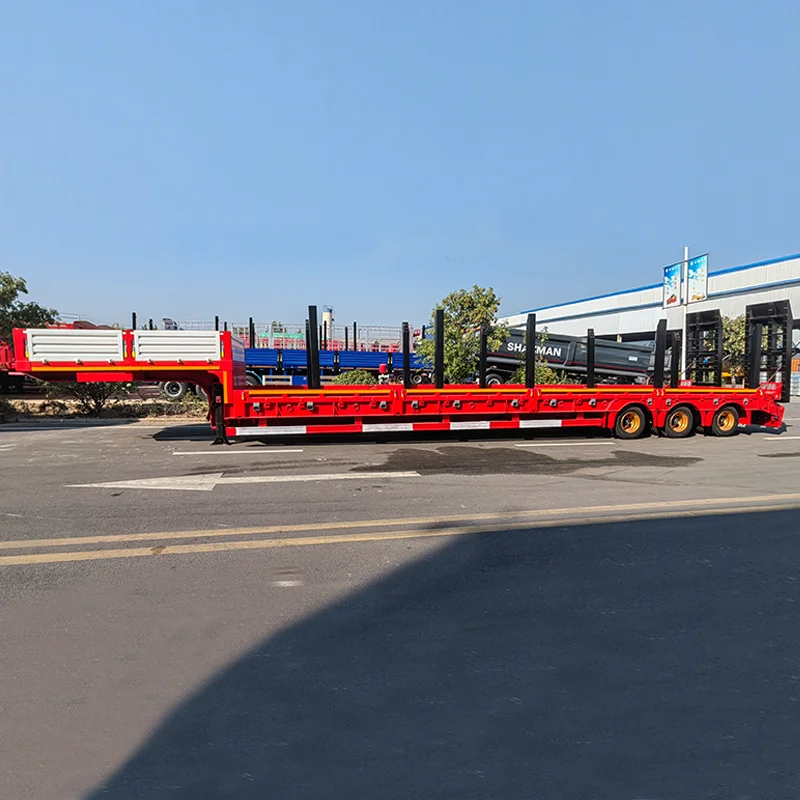 3 Axles 40ft 50t Aluminum Trailer Flat Bed Semi Trailer With Nice Price ...