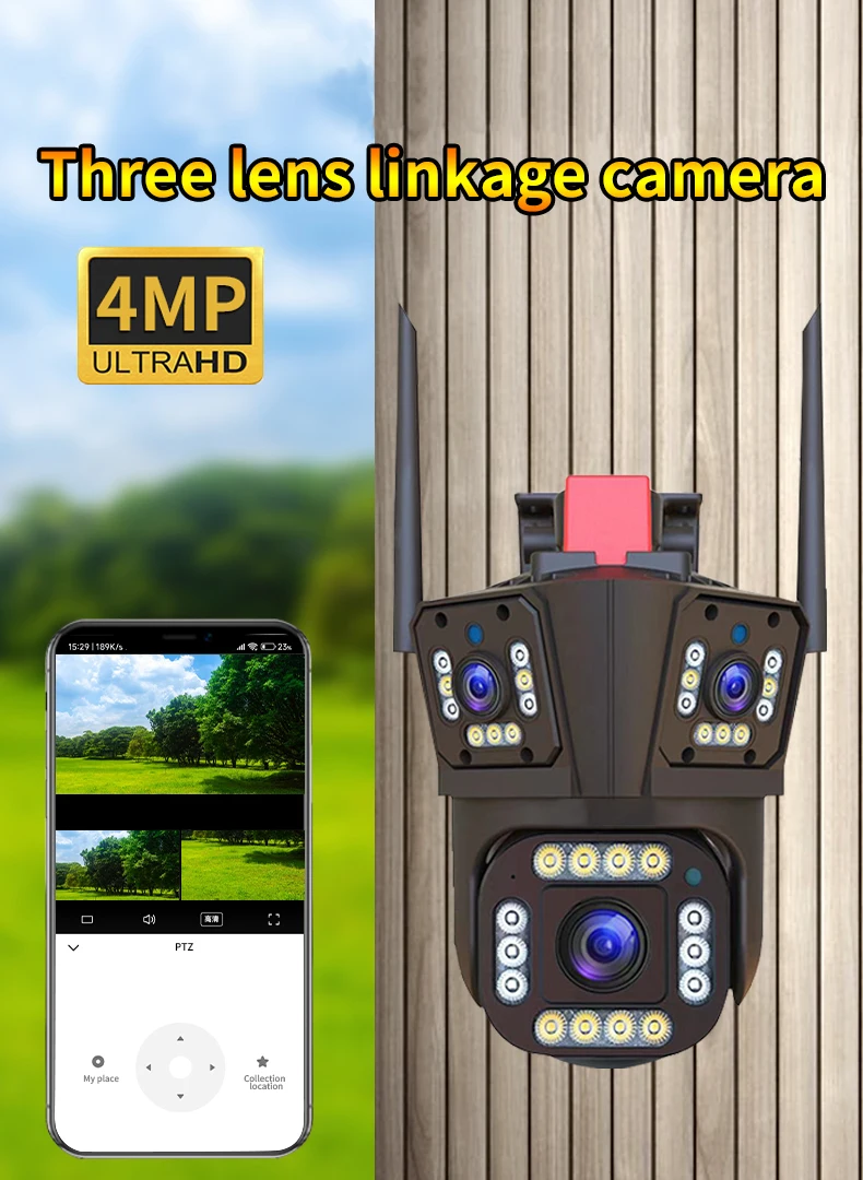 DRAGON GUARD HSC034 Three/ Four Lens 4K 10X Zoom Security Motion ...