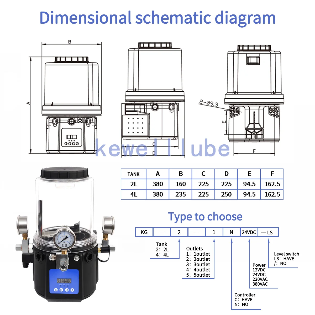 Dry Thick 12V24V220V380V Electric Lubrication Grease Pump