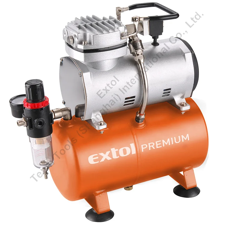 8895300 EXTOL 150W 3L Premium Silent Piston Airbrush Compressors