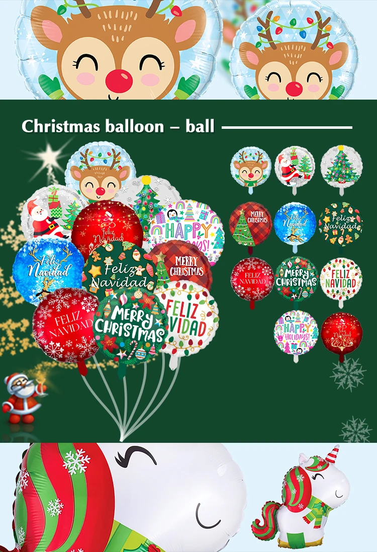 Mtf Merry Christmas Foil Helium Round Shape Balloons - Balloon Custom