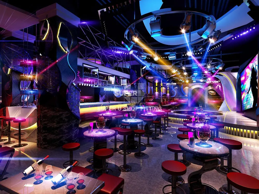 Custom 3D Night Club Interior Design - KTV Room Decor
