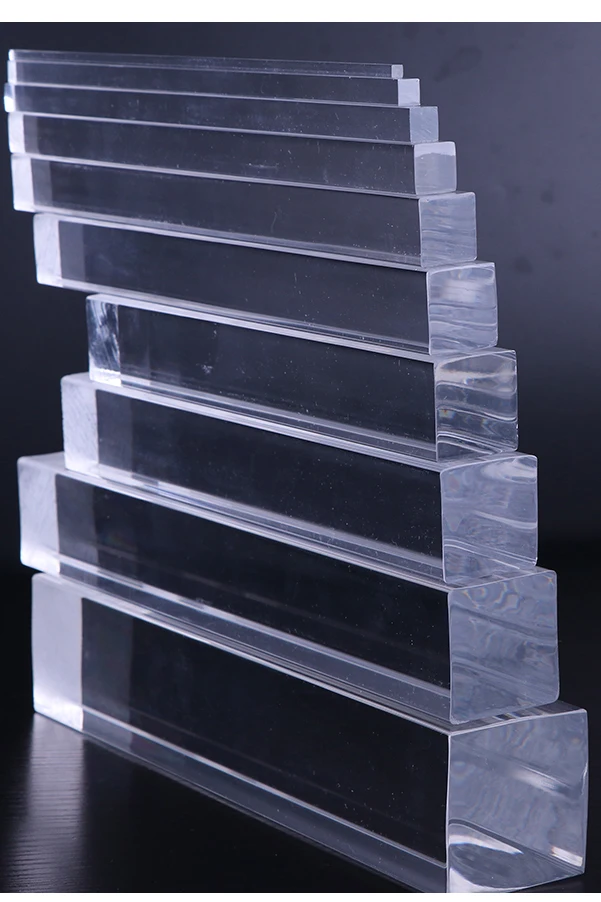 Custom Clear Transparent Square Acrylic Plexiglass Rods