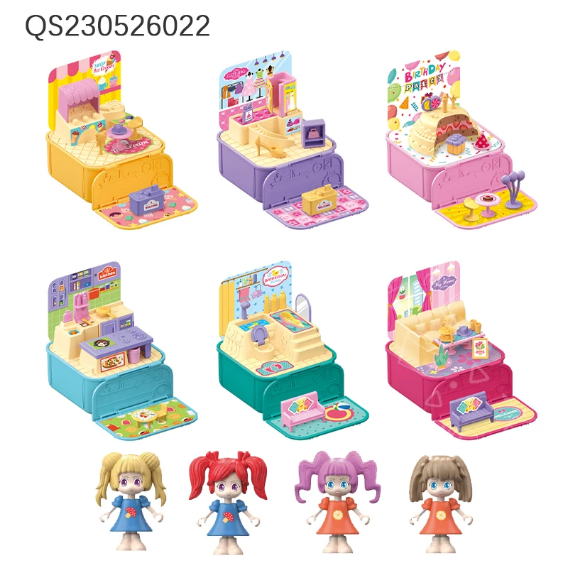 Qs Factory Kids Pretend Play House Game Toys 4 Style Plastic Fun Charm ...