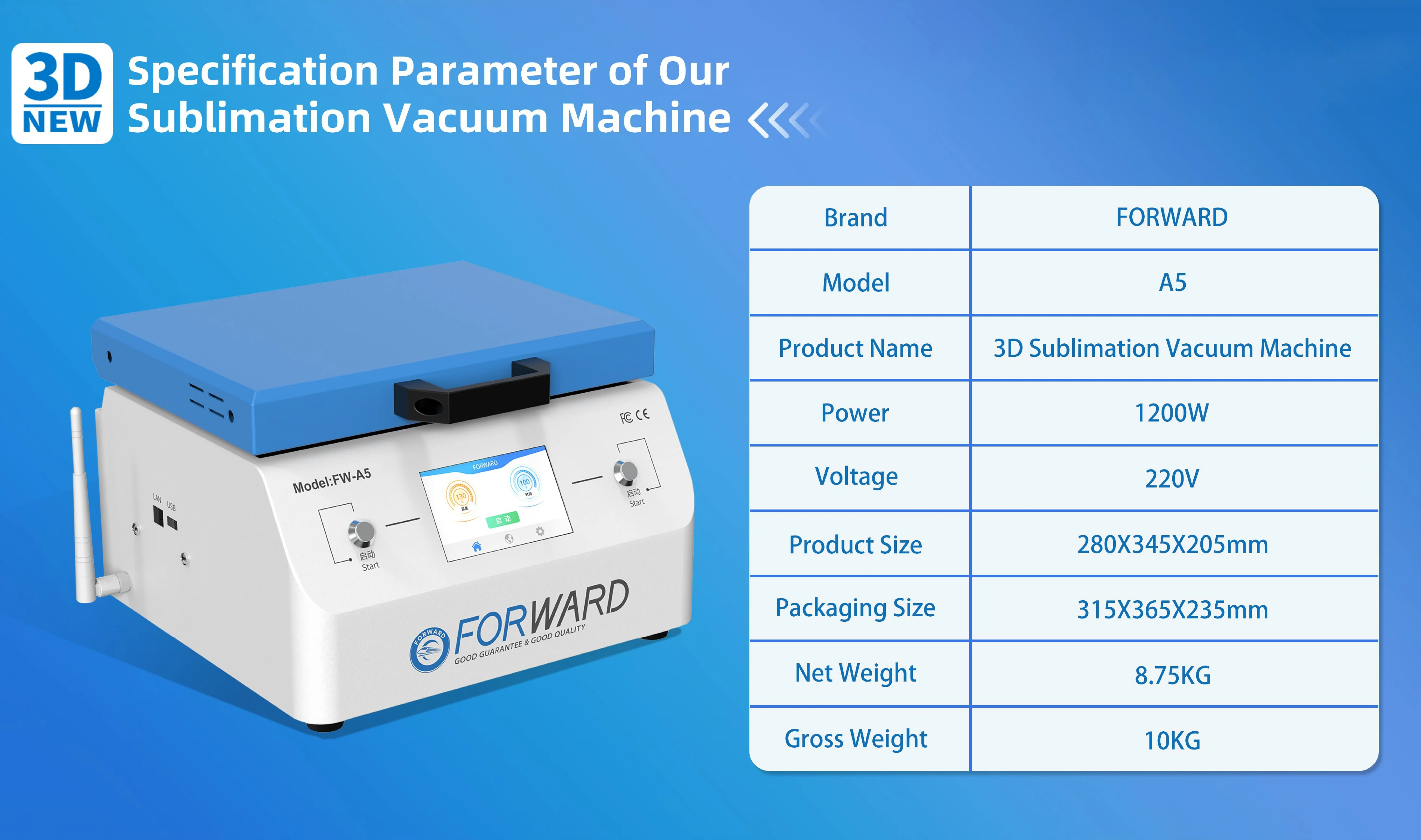 New Design FW-A5 3D Sublimation Vacuum Heat Press Machine for Custom ...