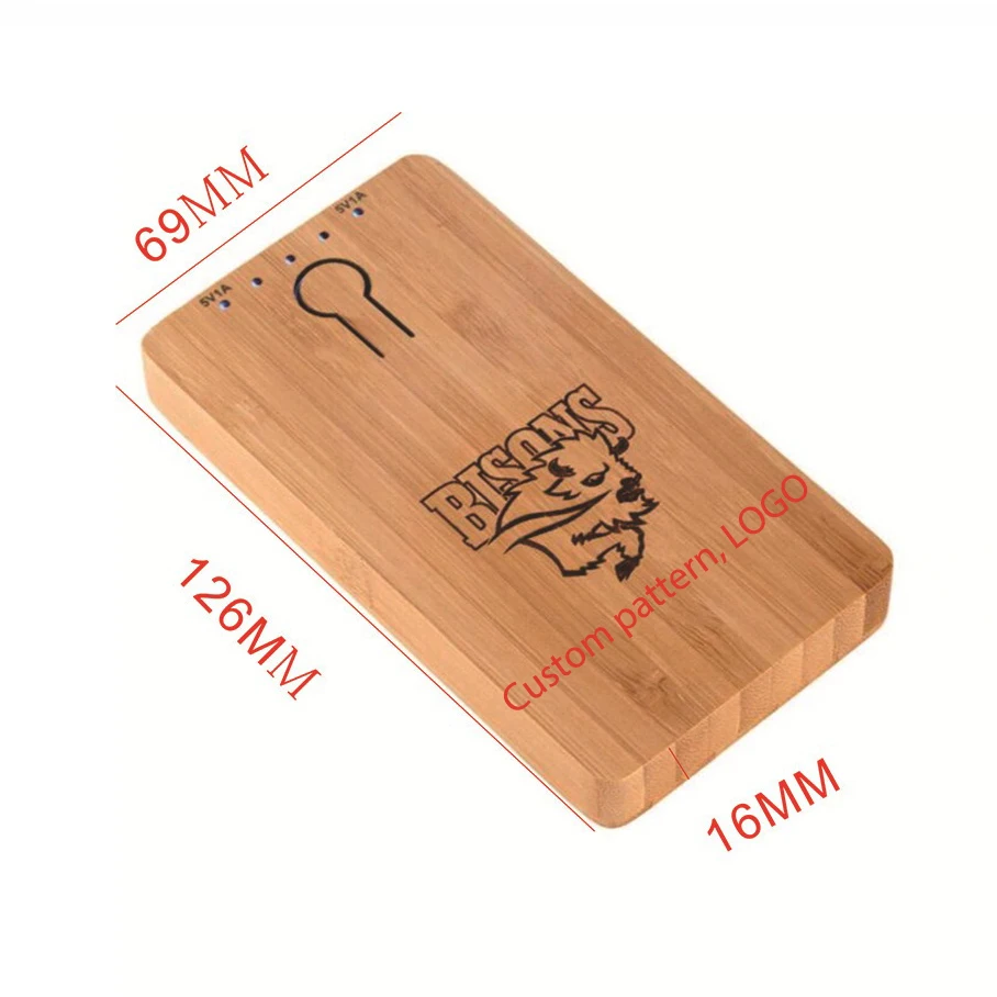 Wireless Charging Bamboo Power Supply Charger Solid Wood Power Bank ...