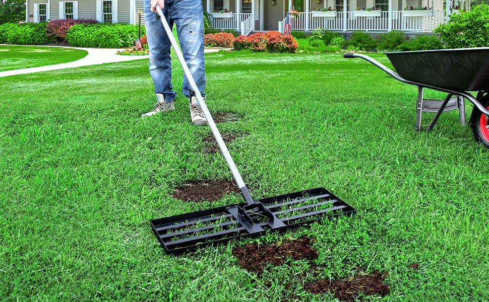 30*10in Manual Steel Lawn Leveller - Efficient Garden Tool