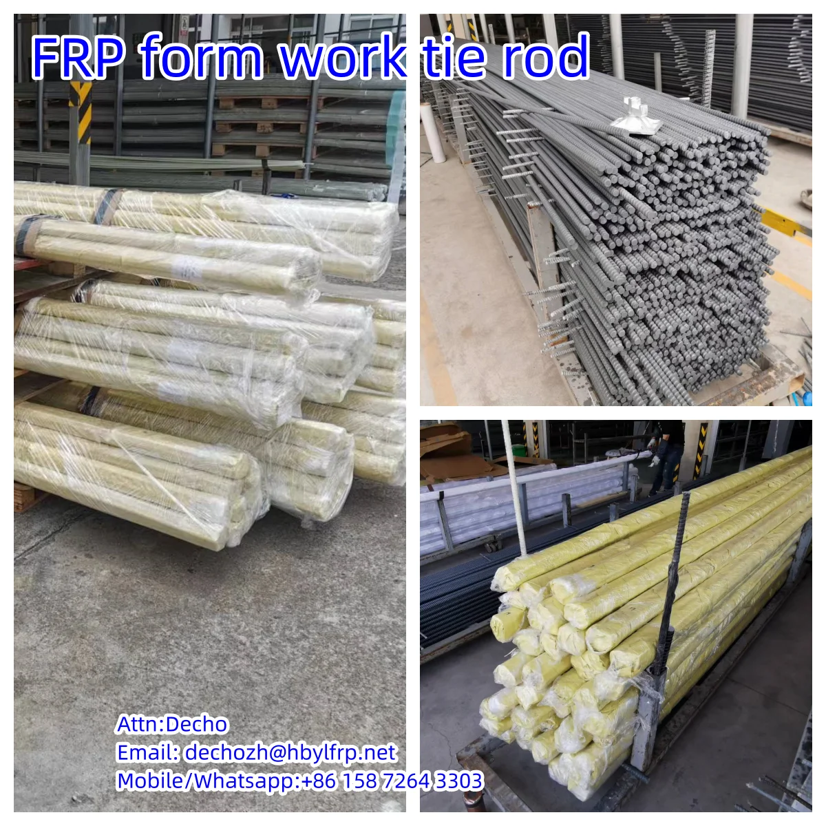 Factory Concrete FRP Formwork Tie Rod and Wing Nuts| Alibaba.com