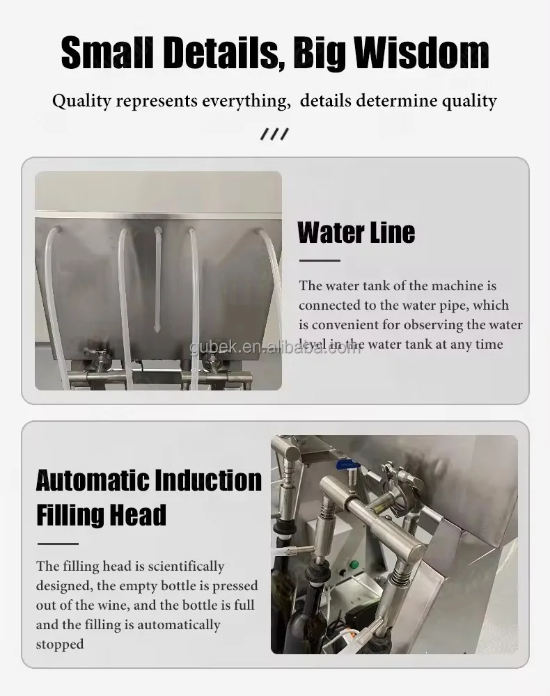GUBEK 4 Heads Standing Gravity Overflow Liquid Filler