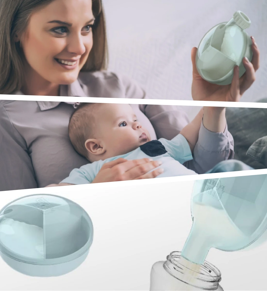 New Design 3 Layers Rotating Baby Food Milk Powder Storage Container ...