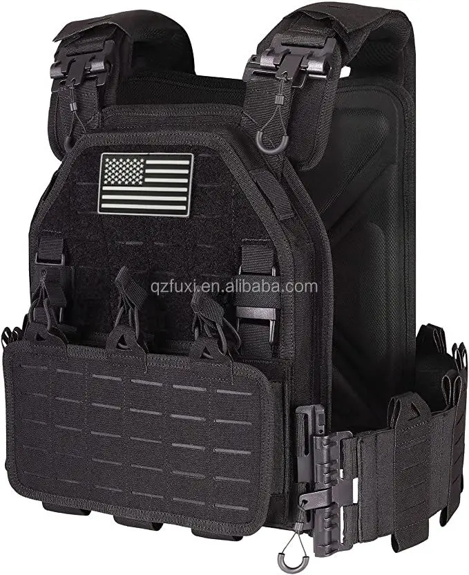 1000D Nylon Laser Cut Tactical Vest Molle Plate Carrier Quick Release Vest Outdoor Cs Paintball ...