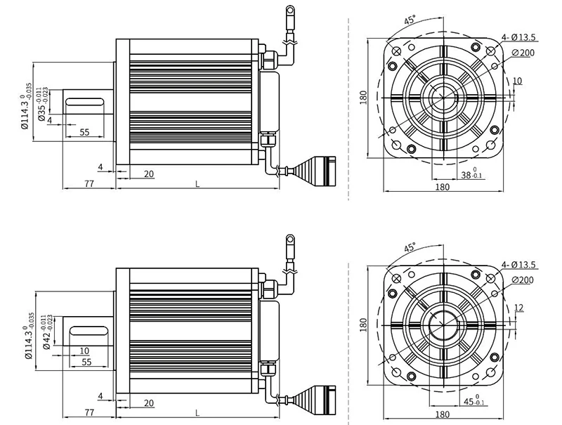 48V 72V 5KW Bldc Motor - Efficient Power for Ebikes & Machines