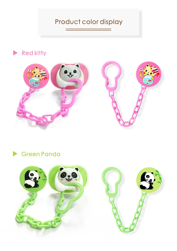 Food Grade Pp Baby Pacifier Suspender Clip Holder Pacifier Chain - Buy ...