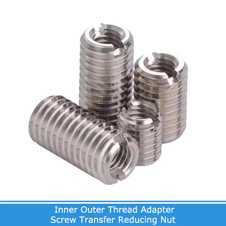 Slotted Inside Outside Self Tapping Thread Insert Adapter Screw Nuts ...