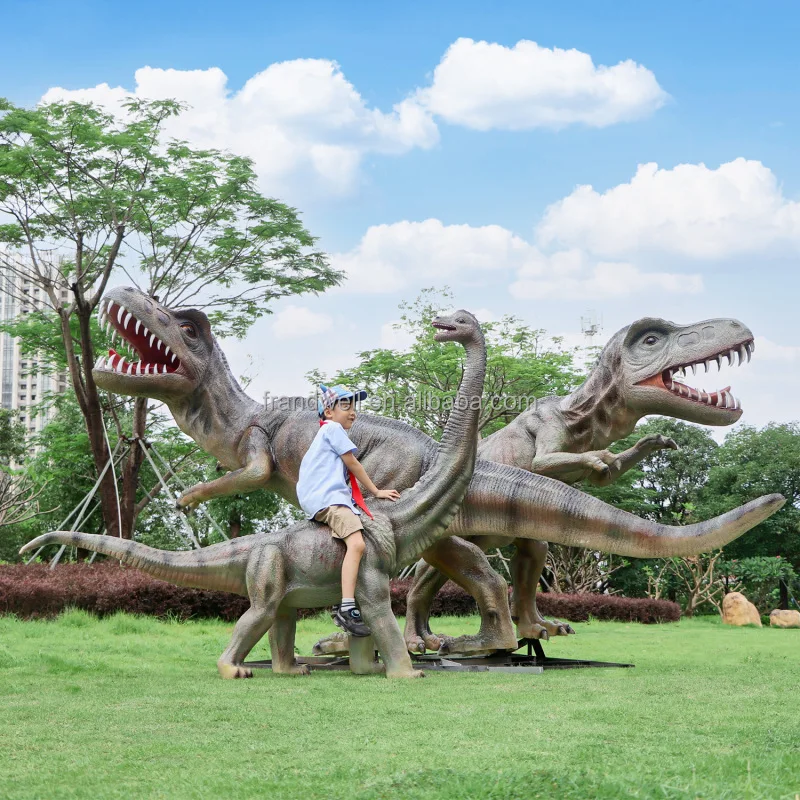 Fiberglass Resin Jungle Animal Props Lifelike Dinosaur Statue Dinosaur ...
