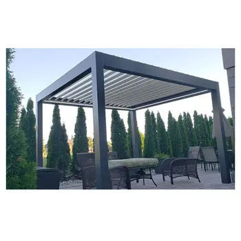 Prima Garden Louvre Motorized Pergola With Side Screens Aluminium ...
