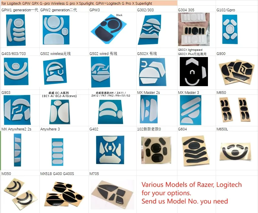 Custom Mice Feet Pad Original G502 Wireless Gaming Mouse Feet Ptfe ...