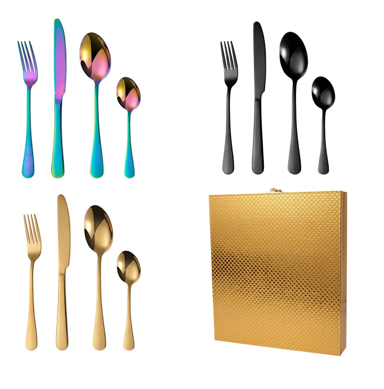 1010 Style 16 Piece Gold Stainless Steel Cutlery Set