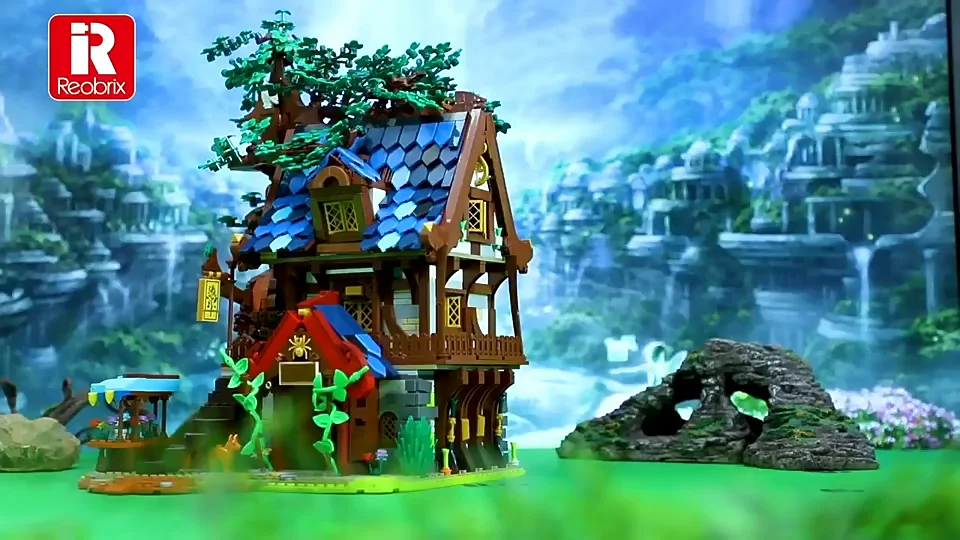 Tiktok Hot Reobrix 66008 Tree House Diy Micro 3d Mini Bricks City ...