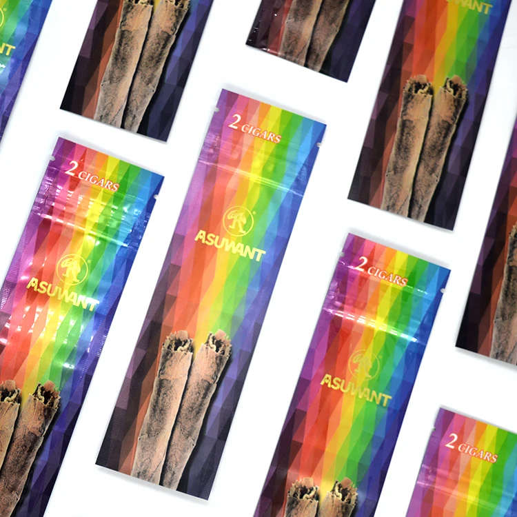 Personalized Small Stick Shape Mylar Foil Single One Cigar Wraps ...