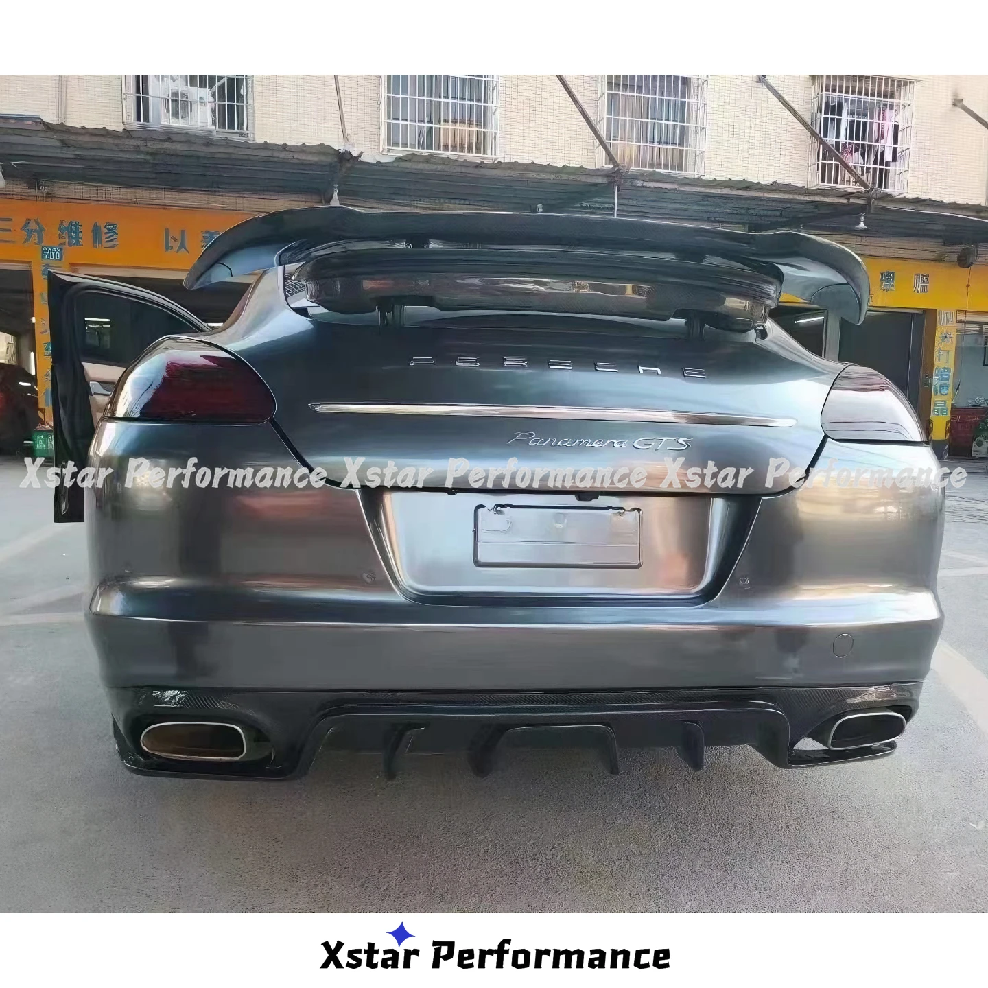 Carbon Fiber Rear Lip Rear Diffuser For Porsche Panamera 970 970.1 2009 ...