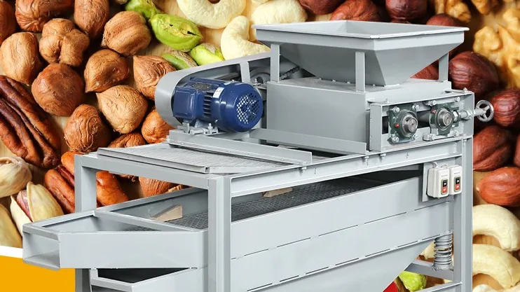 High Capacity Automatic Nuts Walnut Batam Hazelnut Almond Shelling ...