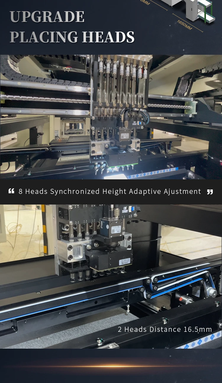 8 Head Fully Automatic Pick And Place Machine WS-8Y for Efficient PCB ...