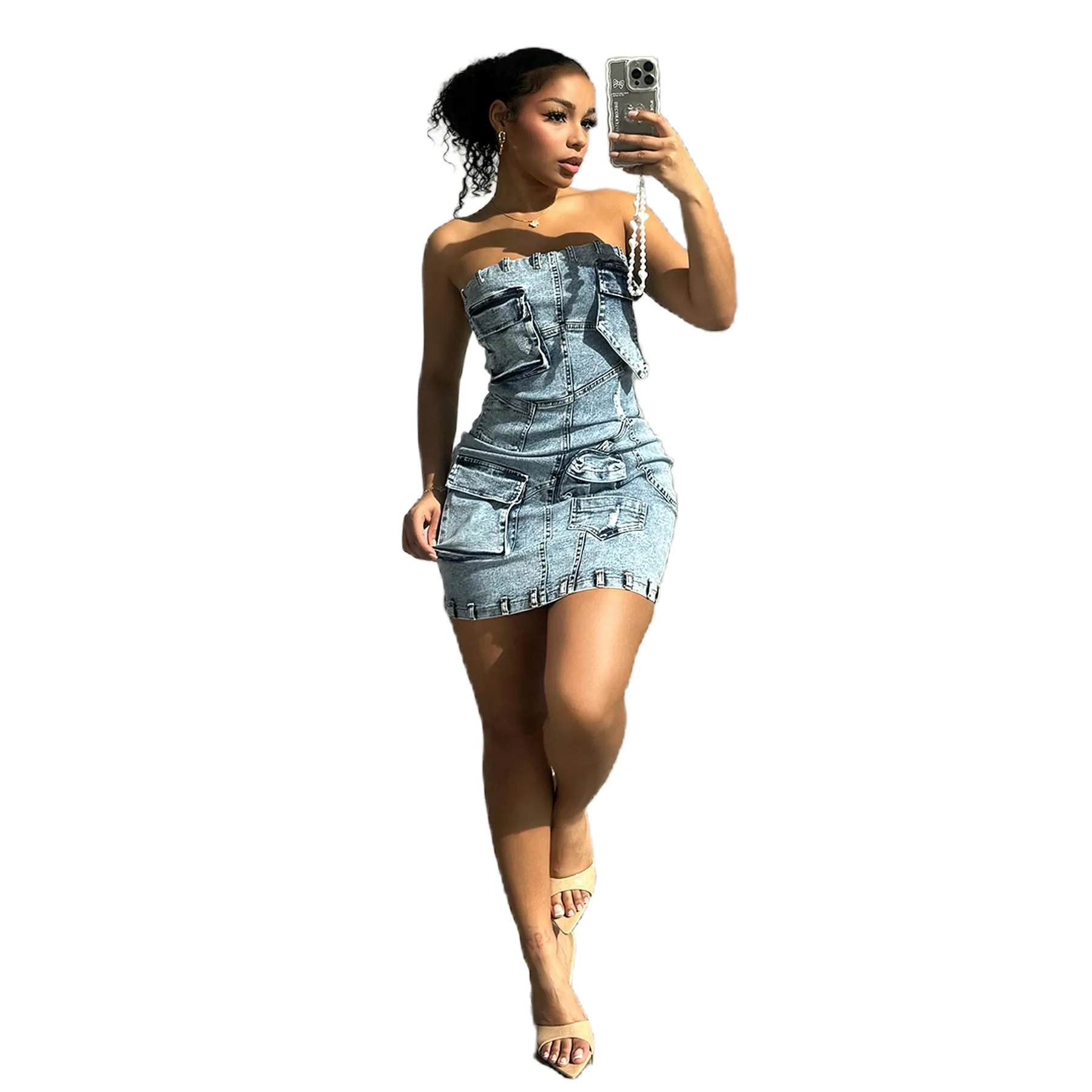 Sexy Girls Summer Collection 2024 Short Tight Women's Clothing Jeans ...