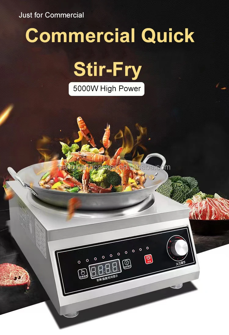 Electric Commercial Induction Hob 220v/380v 5000 Watt High Power ...