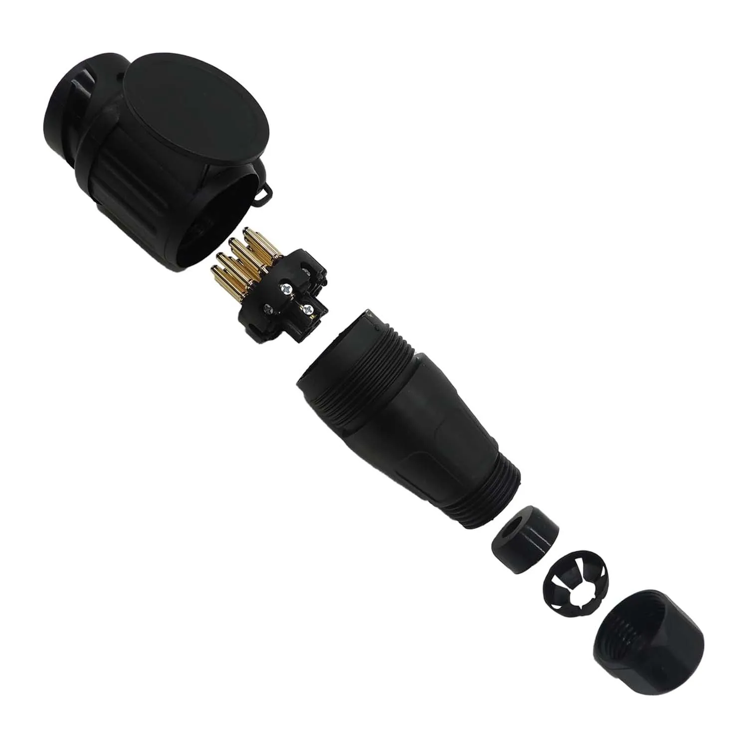 Hisport 13pin Trailer Plug Socket 12v Waterproof Adaptor Female ...