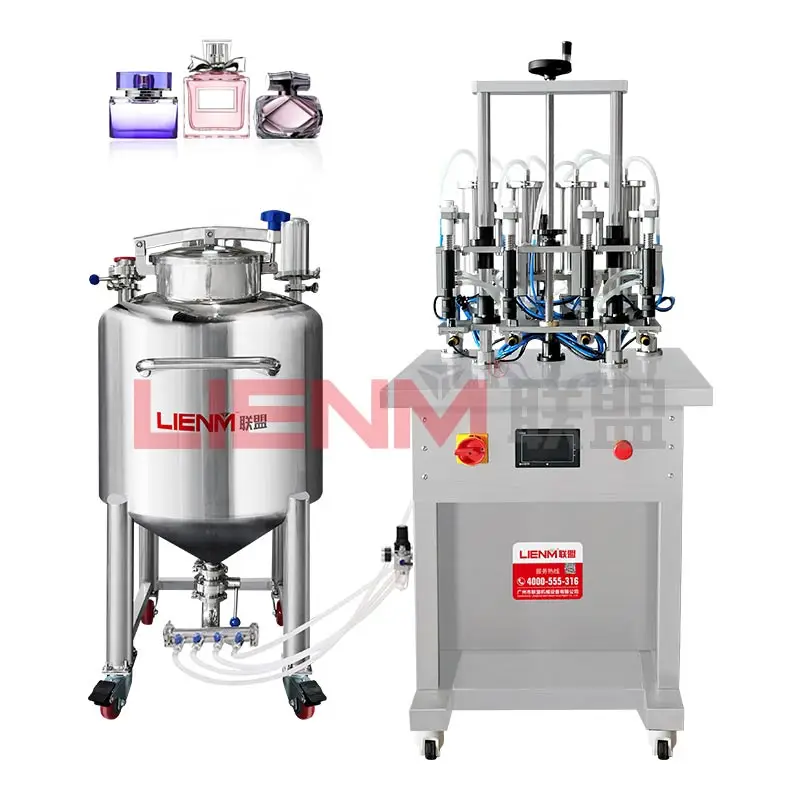 Factory Four-head Vacuum Perfume Filling Machine Car Perfume Packaging ...
