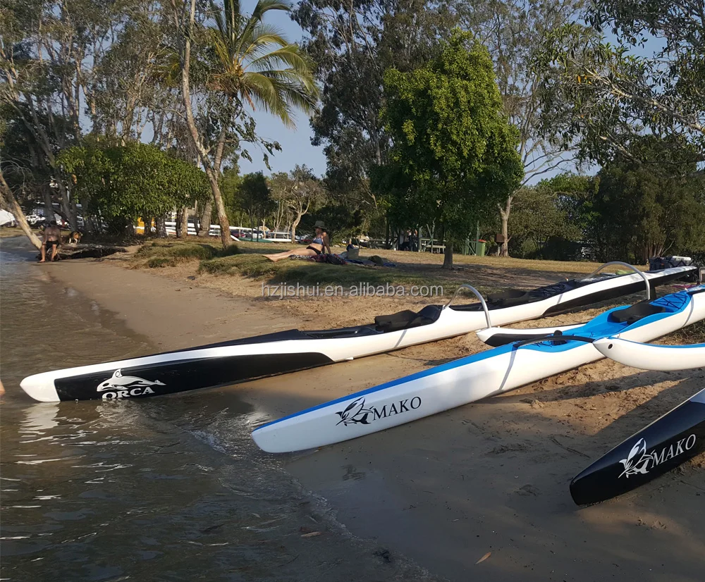 Cheap Fiberglass Carbon Dragon Boat Training Canoe Outrigger Oc2 Ocean ...